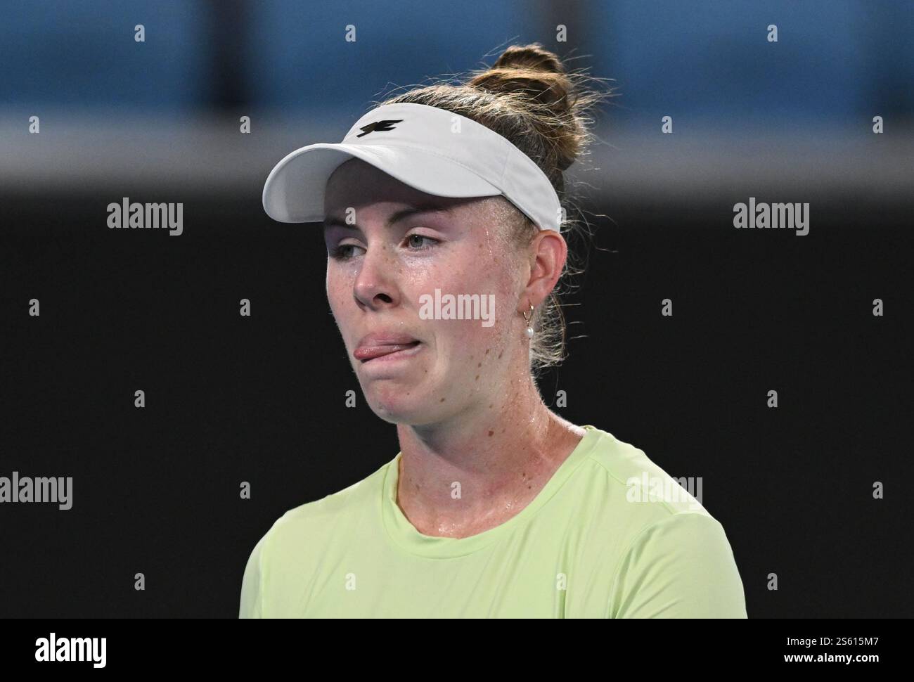 Melbourne, Australia. 15th Jan, 2025. Talia Gibson of Australia reacts ...