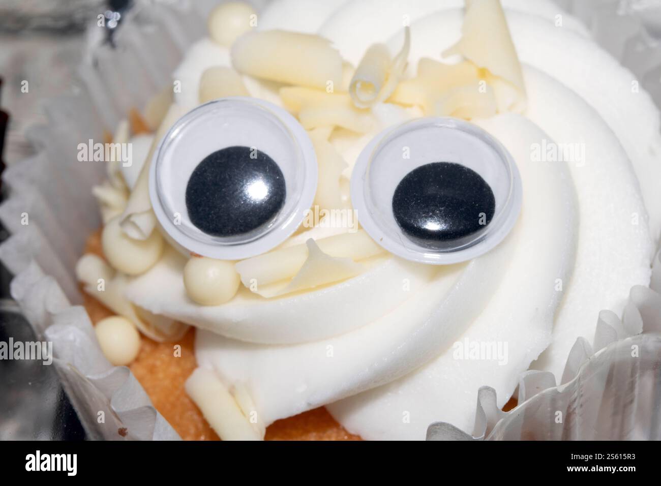 Cupcake Frosting Background Funny Wiggle Google Eyes on Fabric Silly ...
