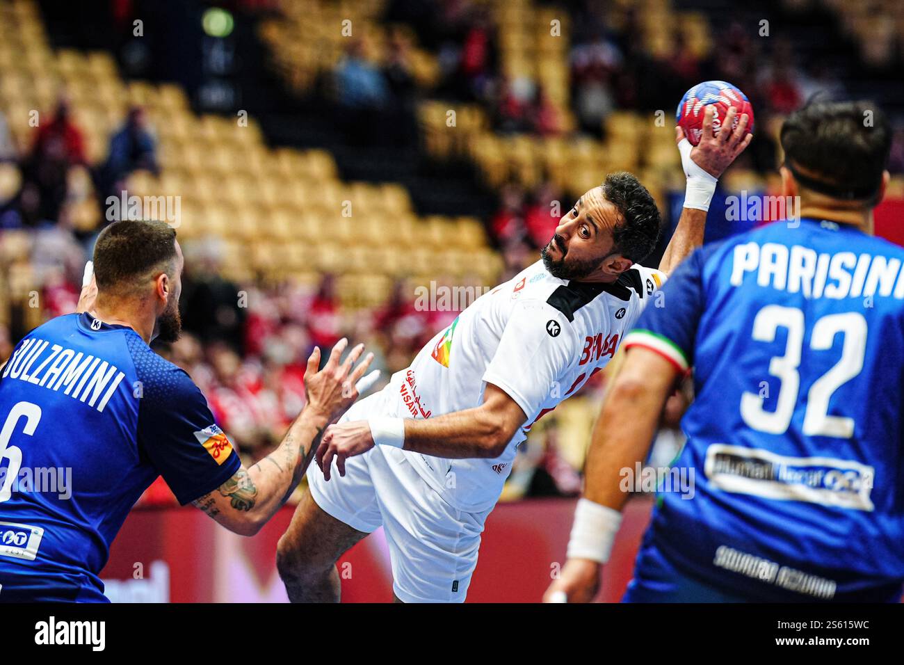 Wurf/Tor Abdelhak Ben Salah (Tunesien, #25) DEN, Italien vs. Tunesien ...