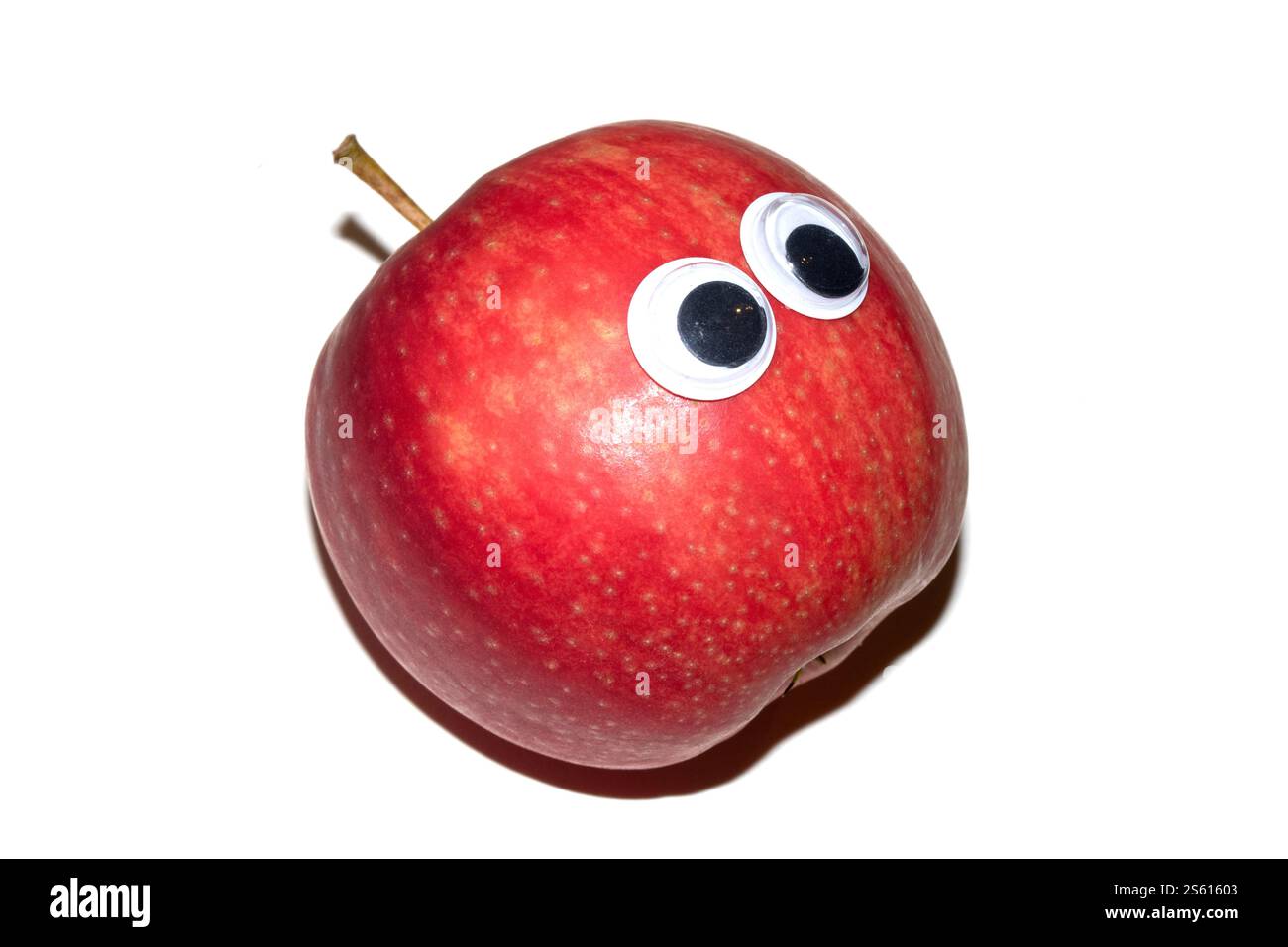 Pink Lady Apple Fruit Background Funny Wiggle Google Eyes on Fabric ...