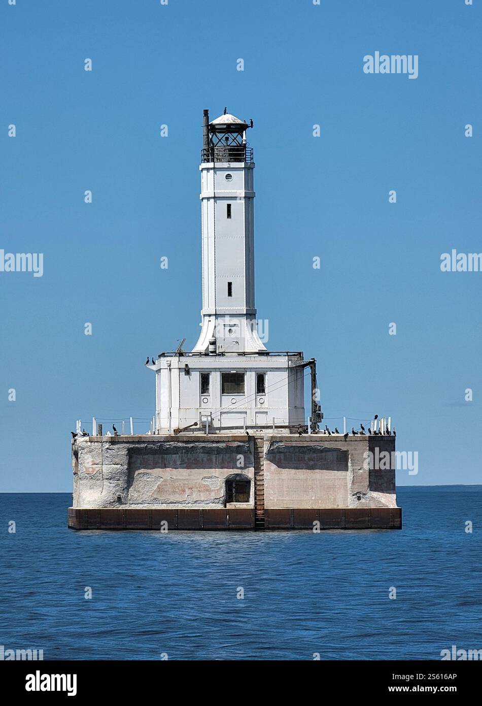 Grays Reef Lighthouse, Lake Michigan Stock Photo - Alamy