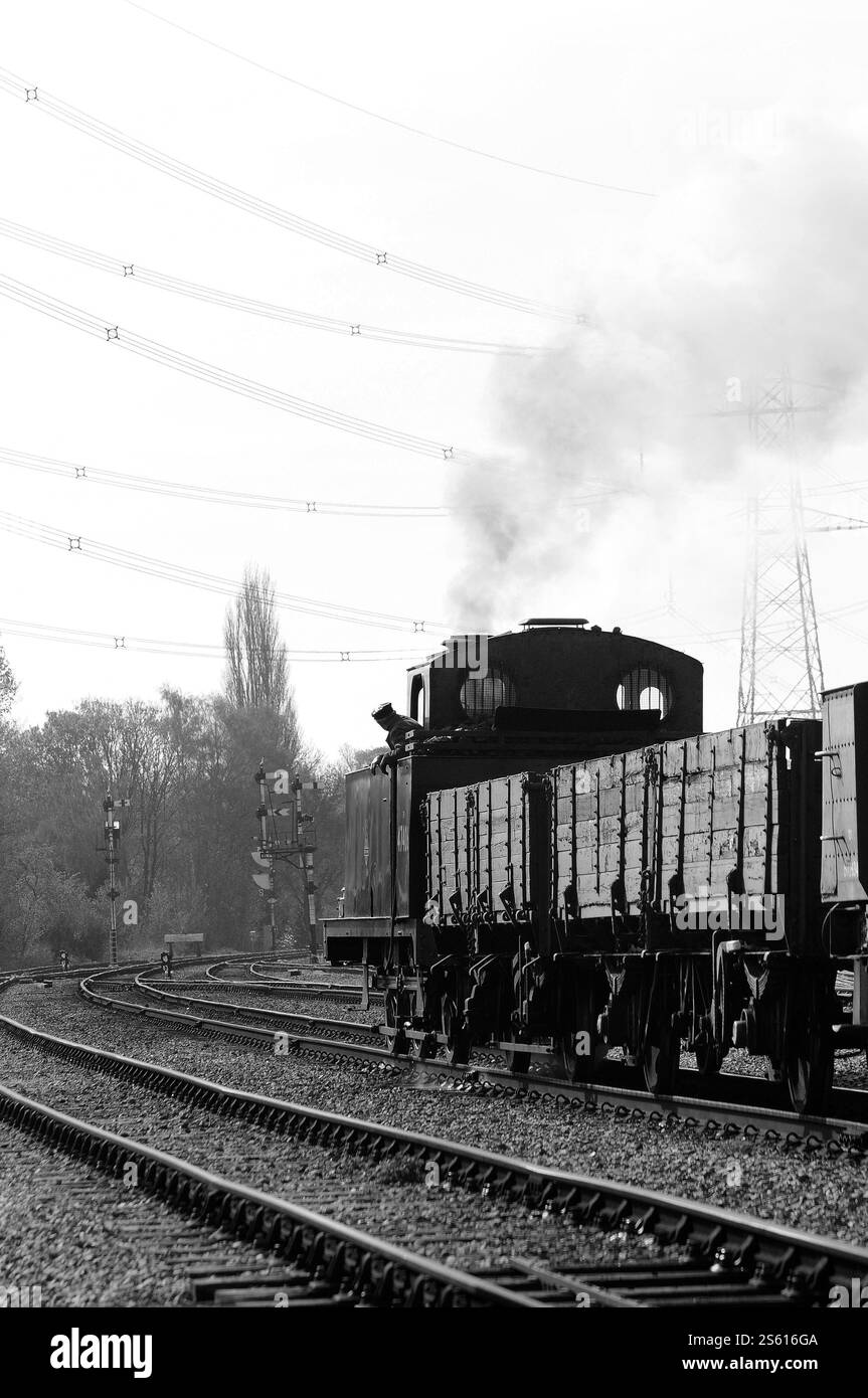 "47406" at Swithland Sidings with a goods train Stock Photo - Alamy