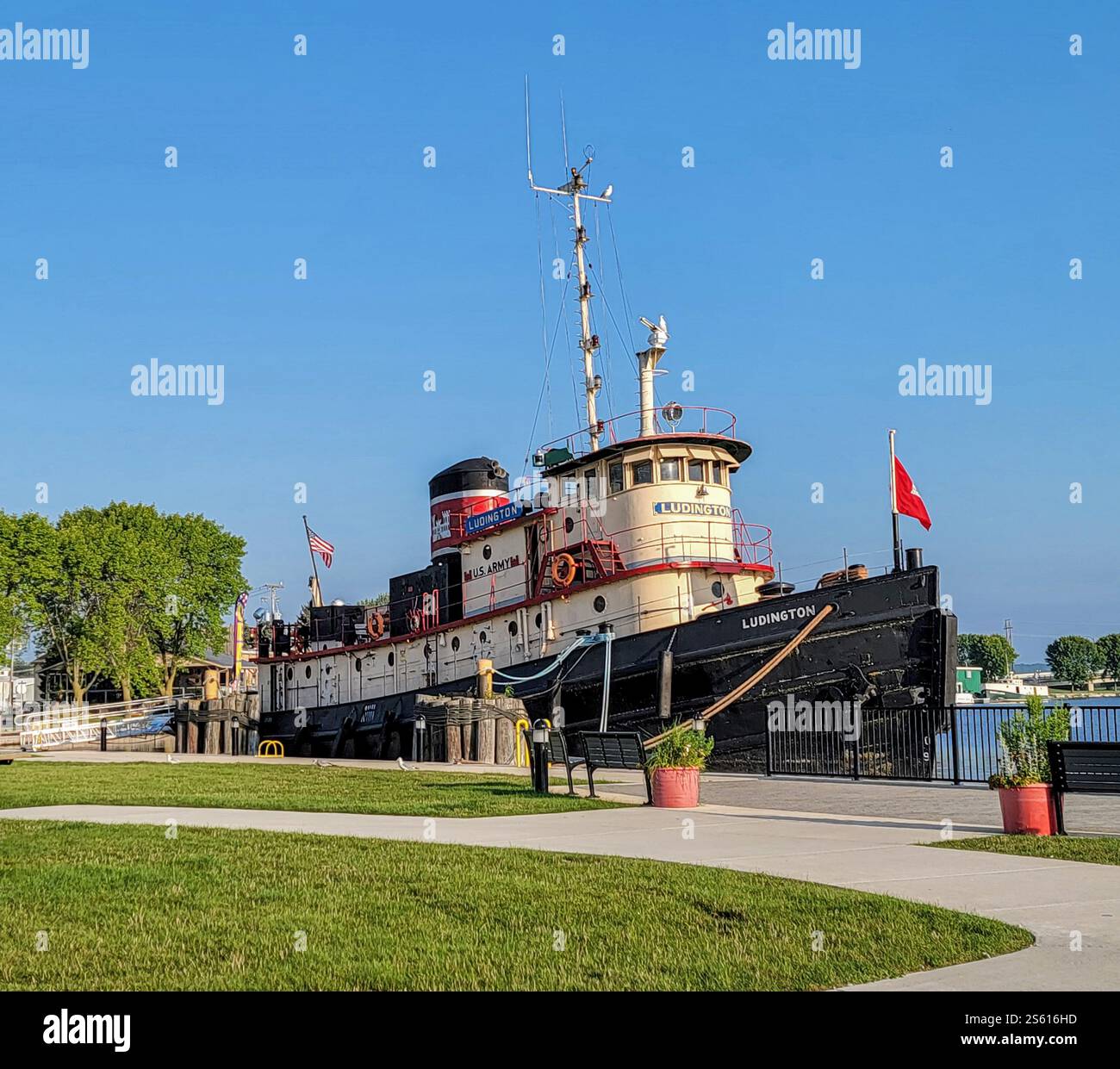 Ludington, a tug built for World War II, tKewaunee, Wisconsin Stock ...