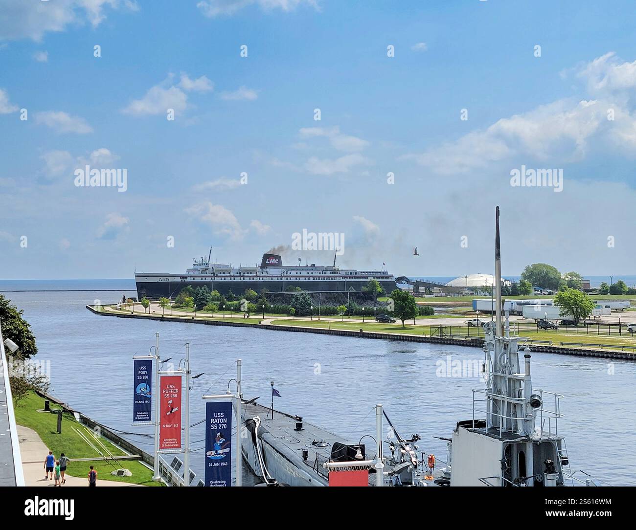 SS Badger and USS Cobia, Manitowoc, Wisconsin Stock Photo - Alamy