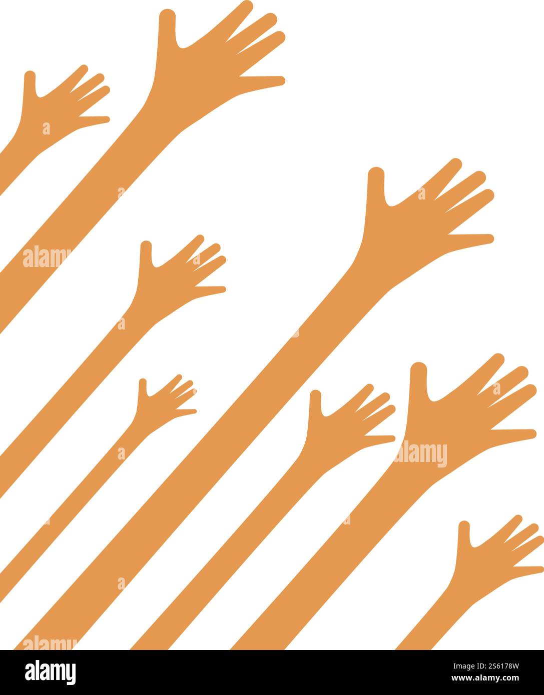 Hands up background ilustration vector template Stock Vector Image ...