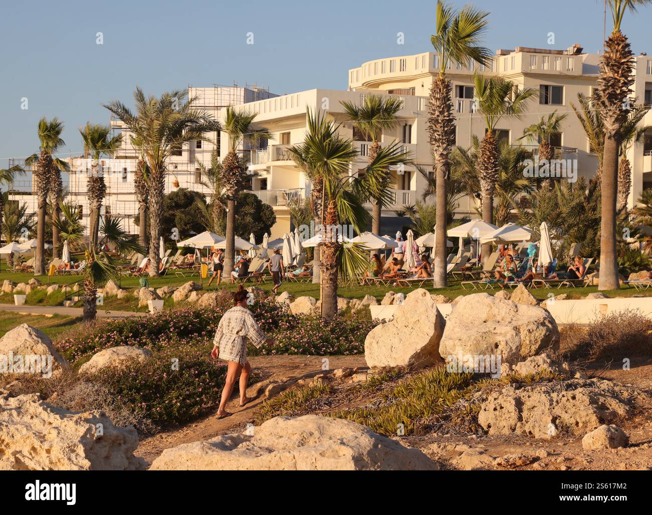 The coast path in front of the Capital coast Resport and Spa Hotel ...