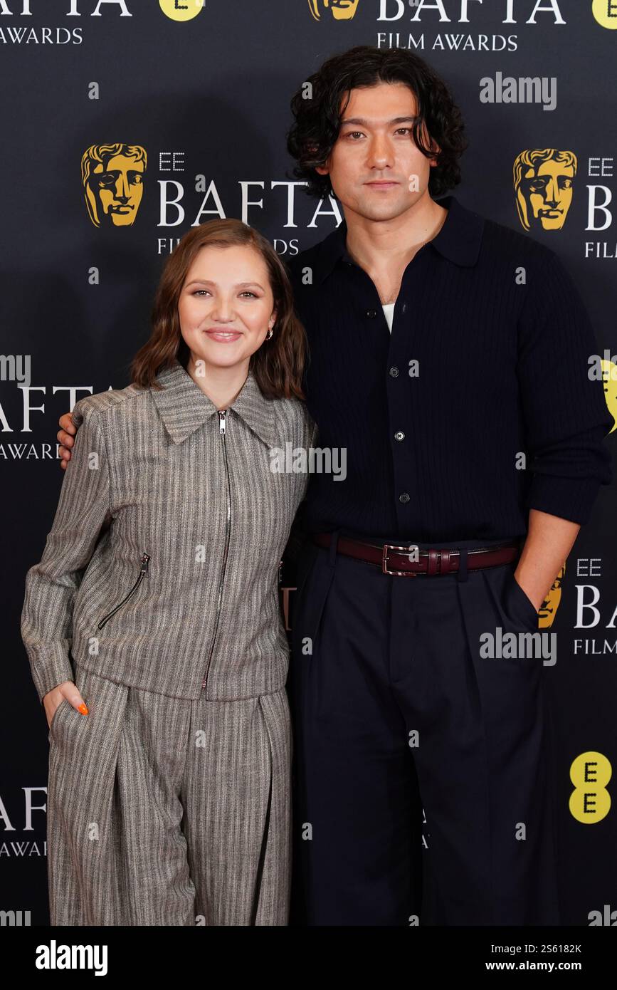 Mia McKenna-Bruce and Will Sharpe attending the EE Bafta Film Awards ...