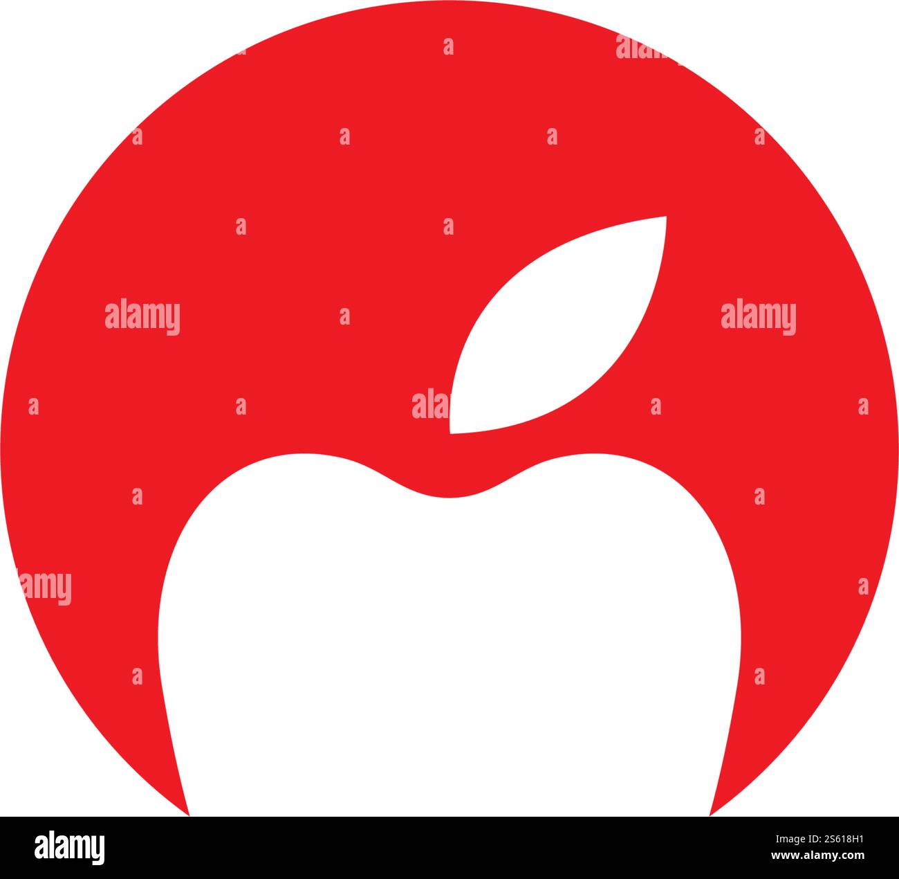 Healthy Red Apple logo vector illustration Stock Vector Image & Art - Alamy
