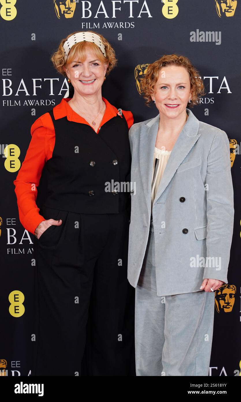 Sara Putt (left) and Anna Higgs attending the EE Bafta Film Awards 2025 ...