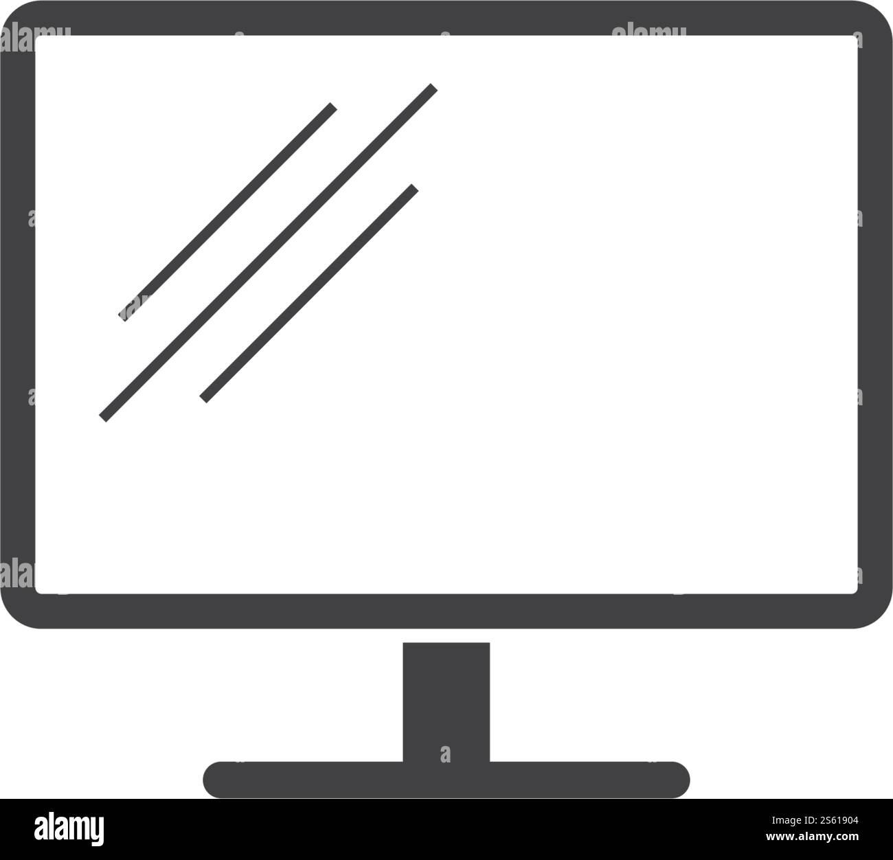 Monitor computer icon vector flat design Stock Vector Image & Art - Alamy