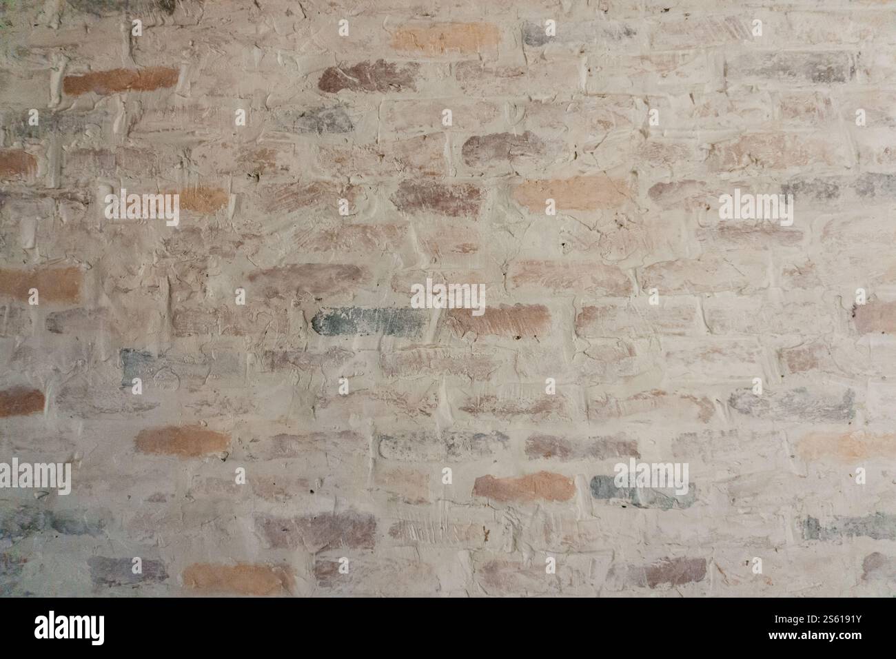 the texture of a light brick. laying burnt bricks in a room Stock Photo ...