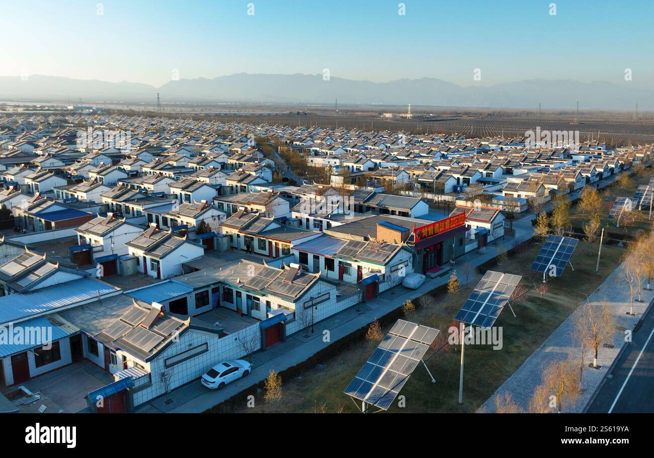 YINCHUAN, CHINA - JANUARY 15, 2025 - Distributed photovoltaics on the ...