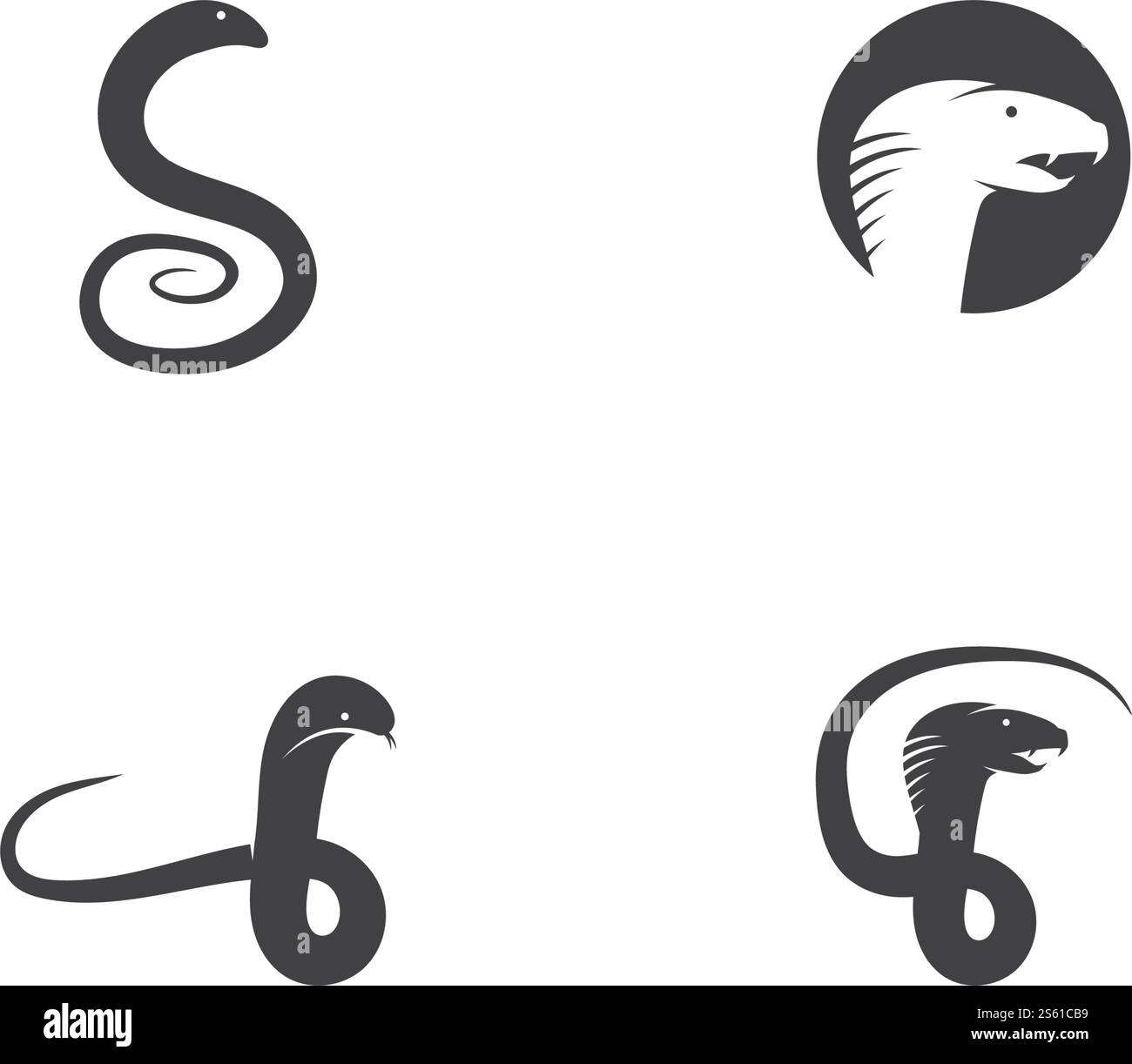 Snake logo vector ilustration template Stock Vector Image & Art - Alamy