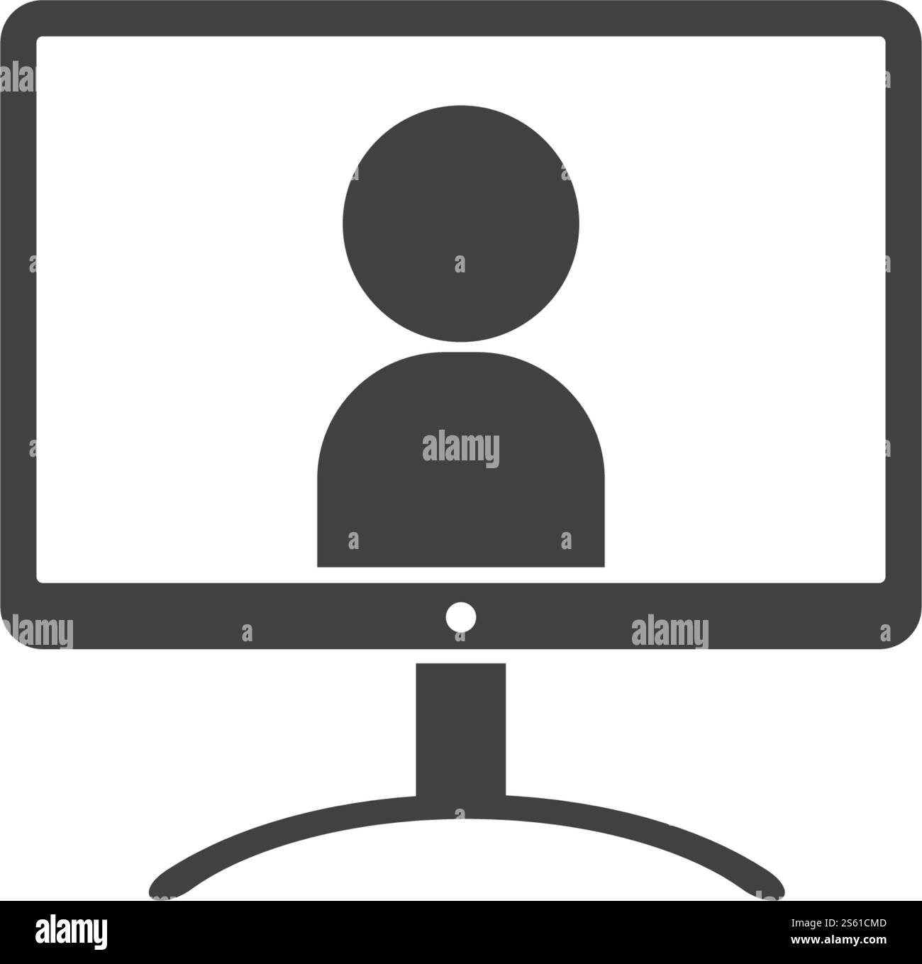 Monitor computer icon vector flat design Stock Vector Image & Art - Alamy