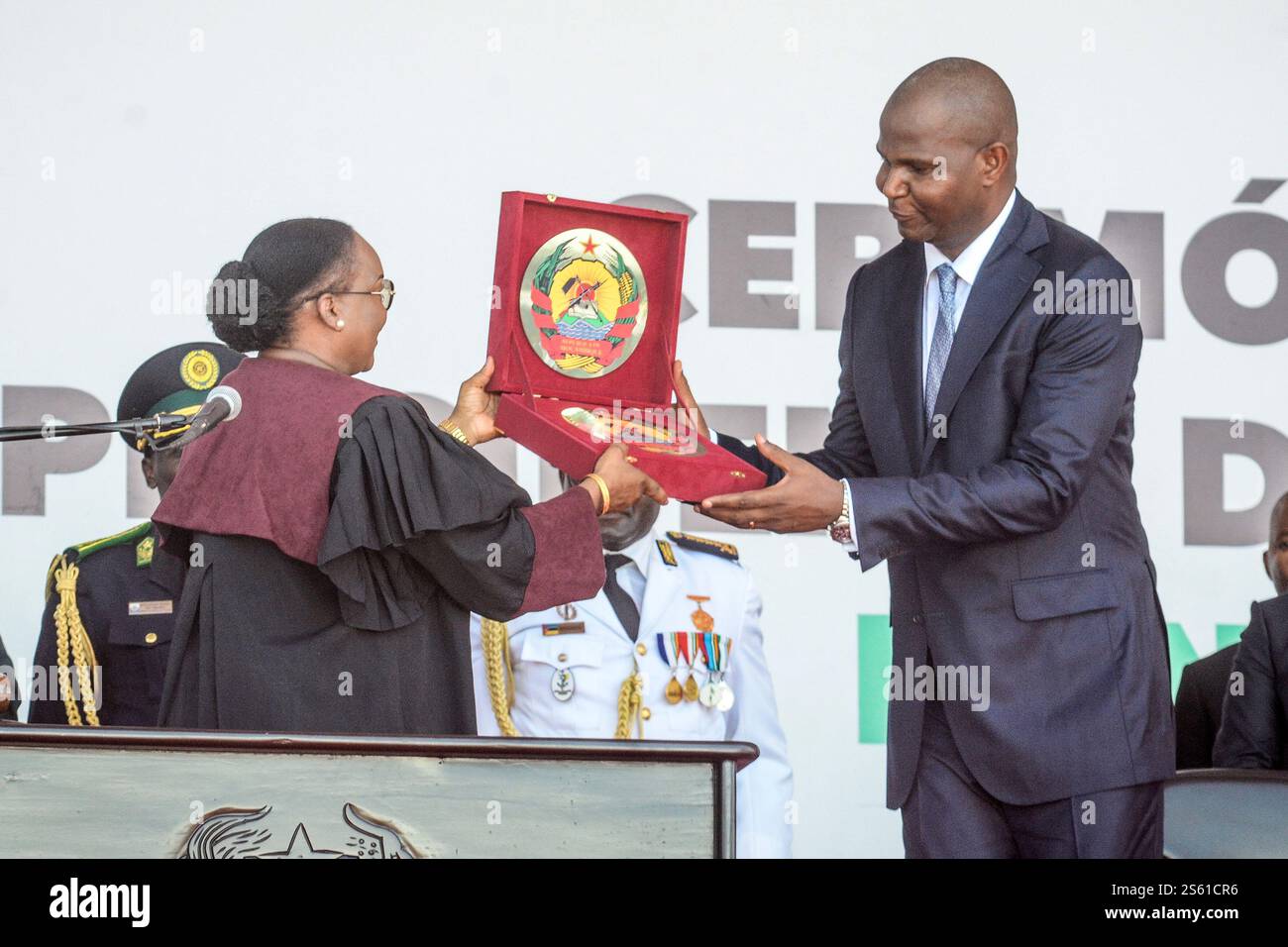 Mozambique's President-elect, Daniel Chapo, attends his inauguration ...
