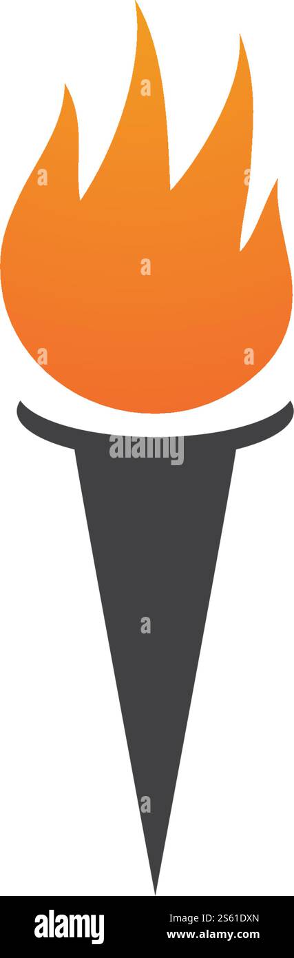 Torch logo vector template ilustration concept Stock Vector Image & Art ...