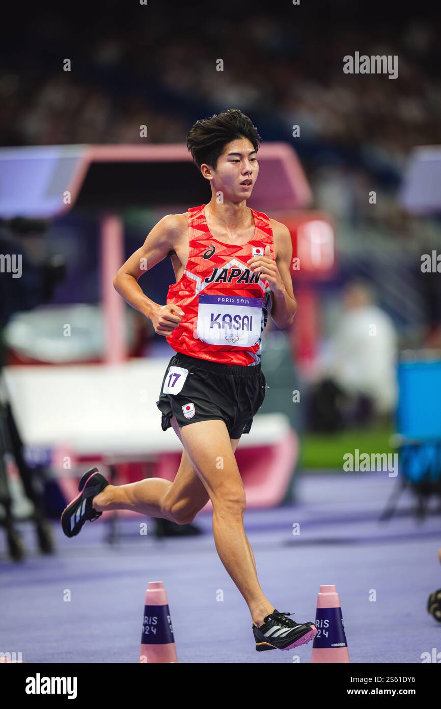 Jun Kasai participating in the 10.000 meters at the Paris 2024 Olympic Games Stock Photo - Alamy