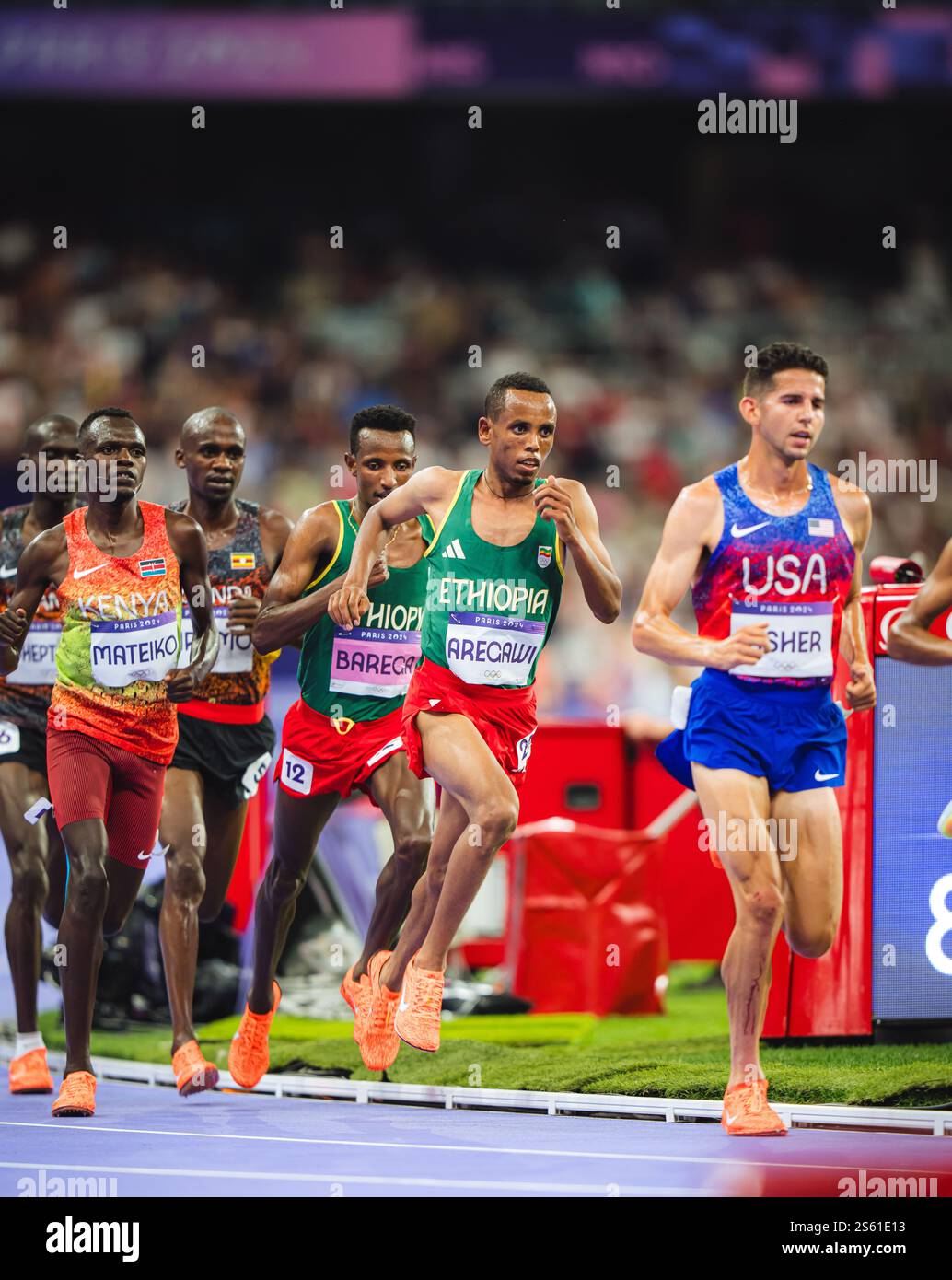 Berihu Aregawi participating in the 10.000 meters at the Paris 2024 ...