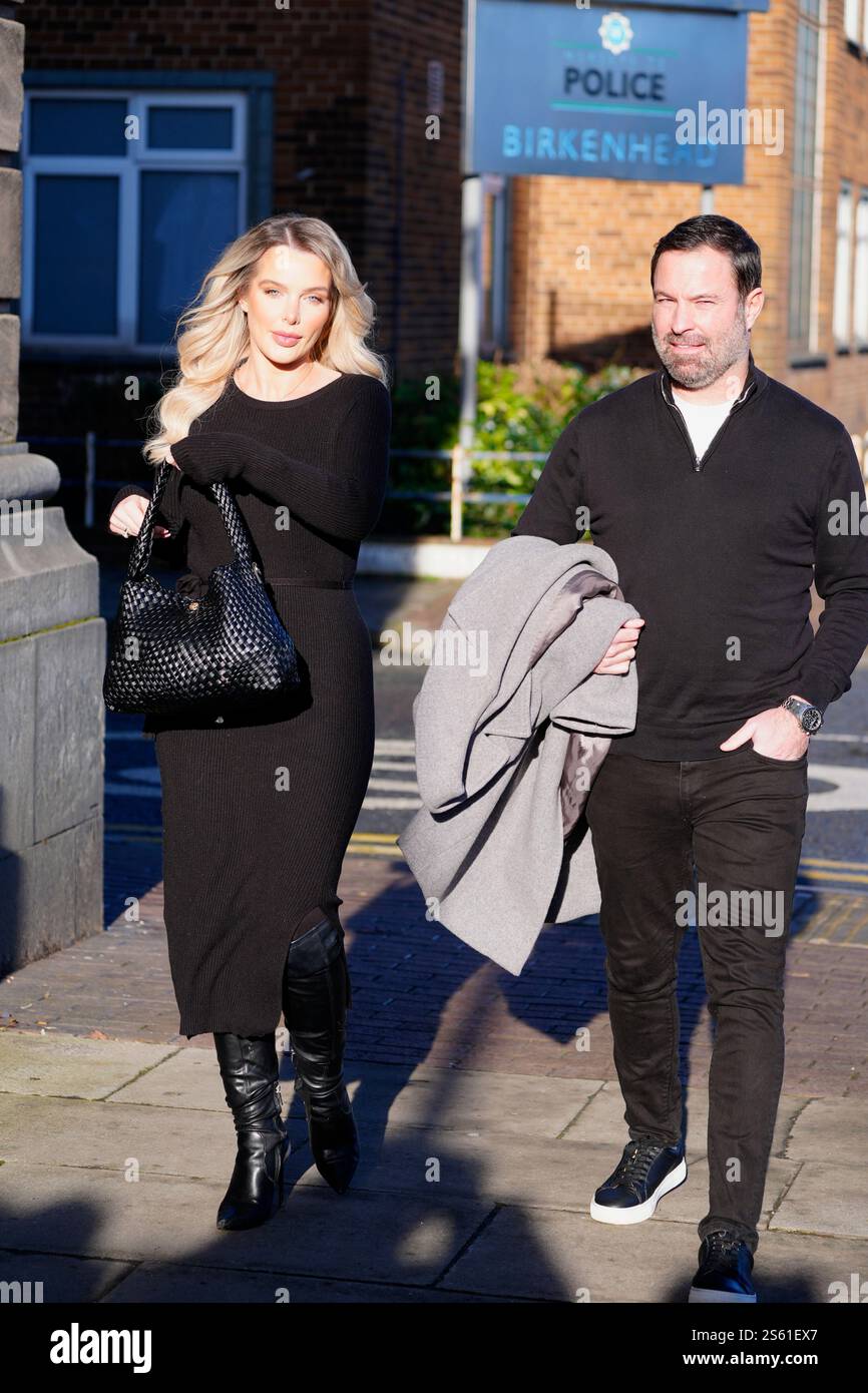 Actress Helen Flanagan (left) arrives at Wirral Magistrates' Court ...