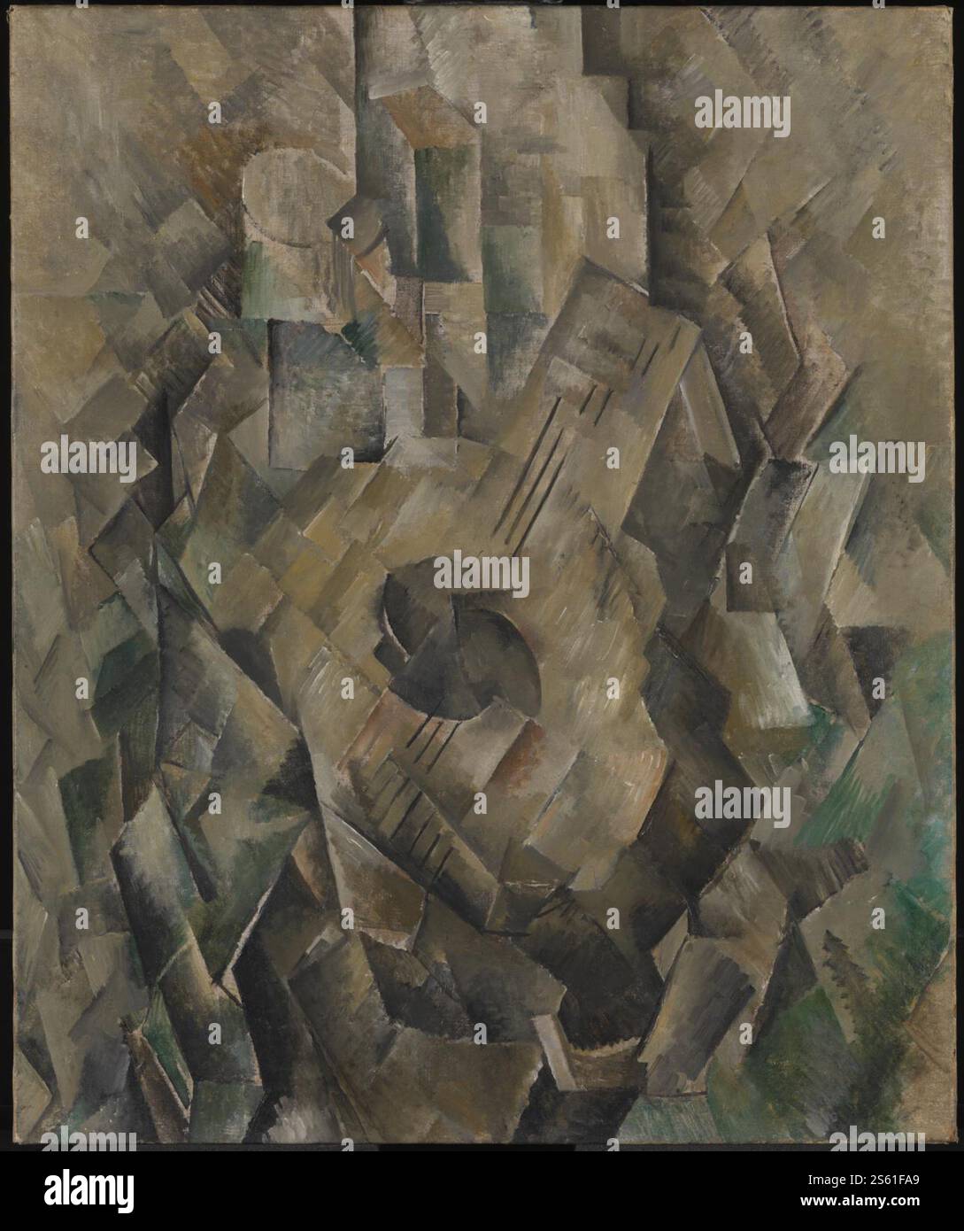 Georges Braque, 1909-10, La guitare (Mandora, La Mandore), oil on ...