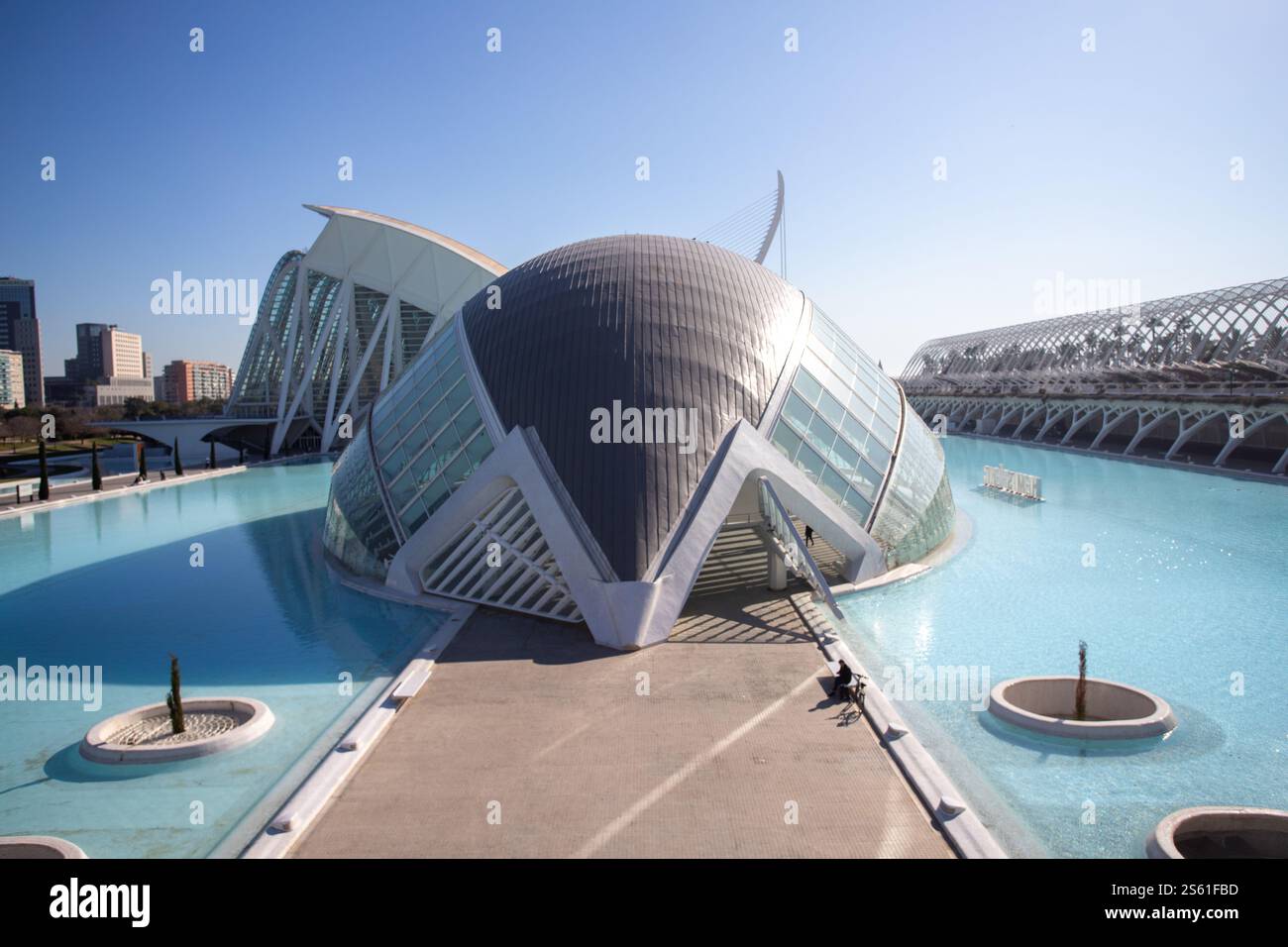 Valencia, Spain, January 15, 2025. Ars and science city by Santiago ...