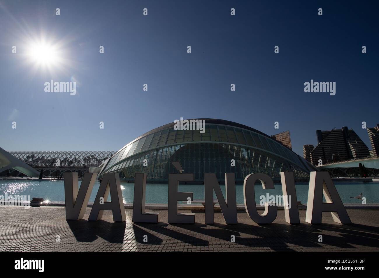 Valencia, Spain, January 15, 2025. Ars and science city by Santiago ...