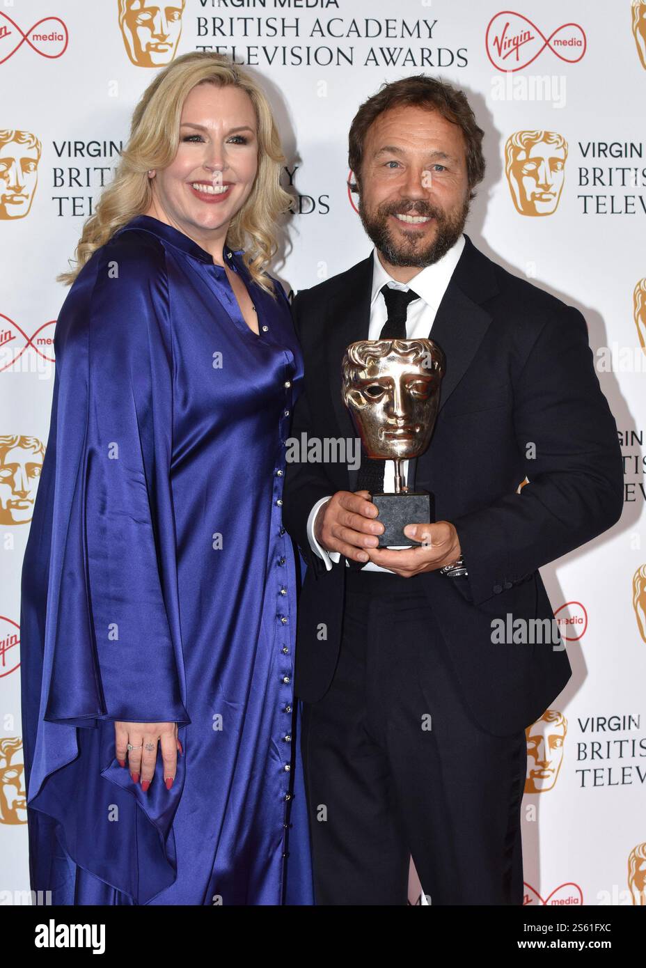 Stephen Graham and Hannah Walters attends the Virgin Media British ...