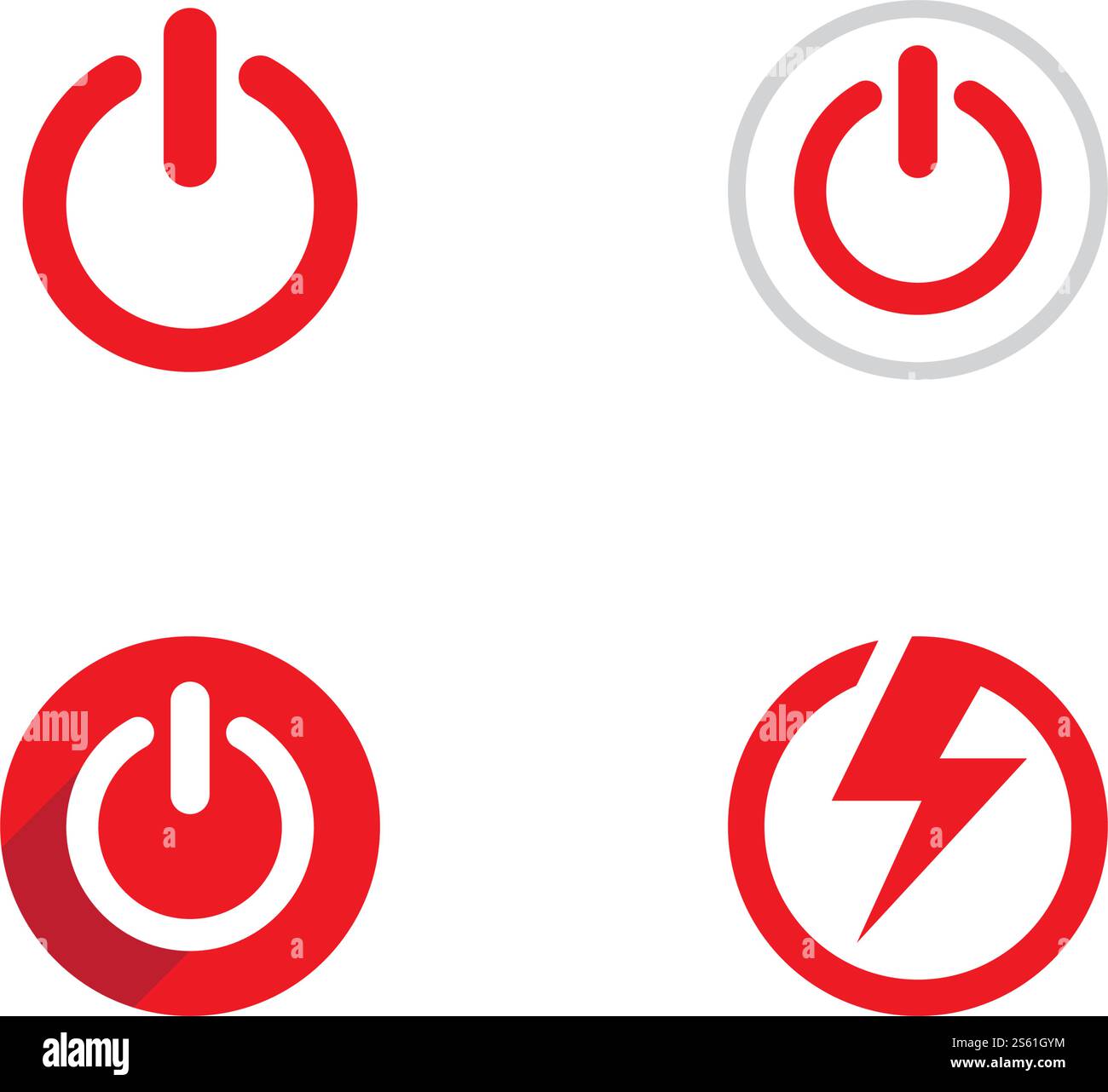 Power button icon vector illustration template Stock Vector Image & Art ...