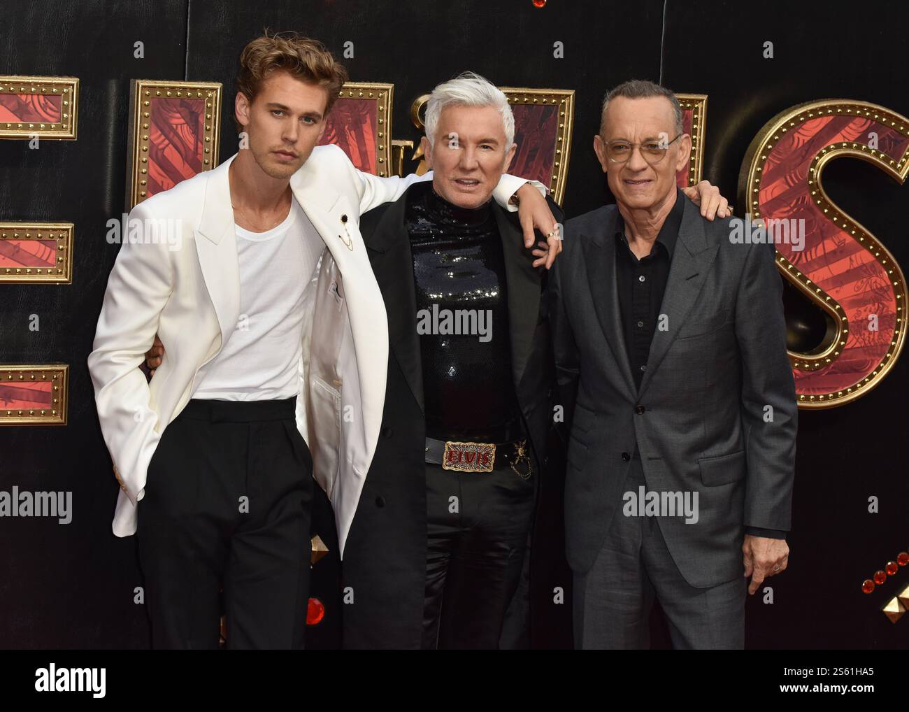 Austin Butler, Baz Luhrmann and Tom Hanks attends 'Elvis' - UK Special ...