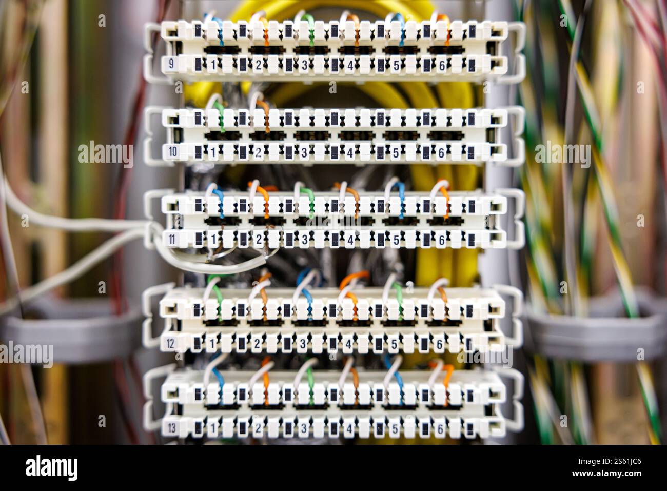 Nuremberg, Germany. 19th Nov, 2024. Telephone lines (patch panels) for ...