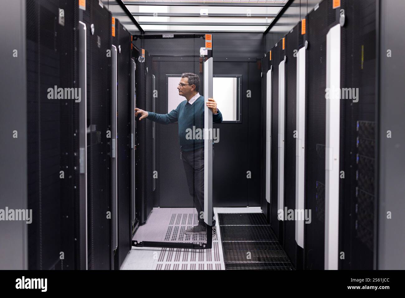 Nuremberg, Germany. 19th Nov, 2024. Server cabinets are located in the ...