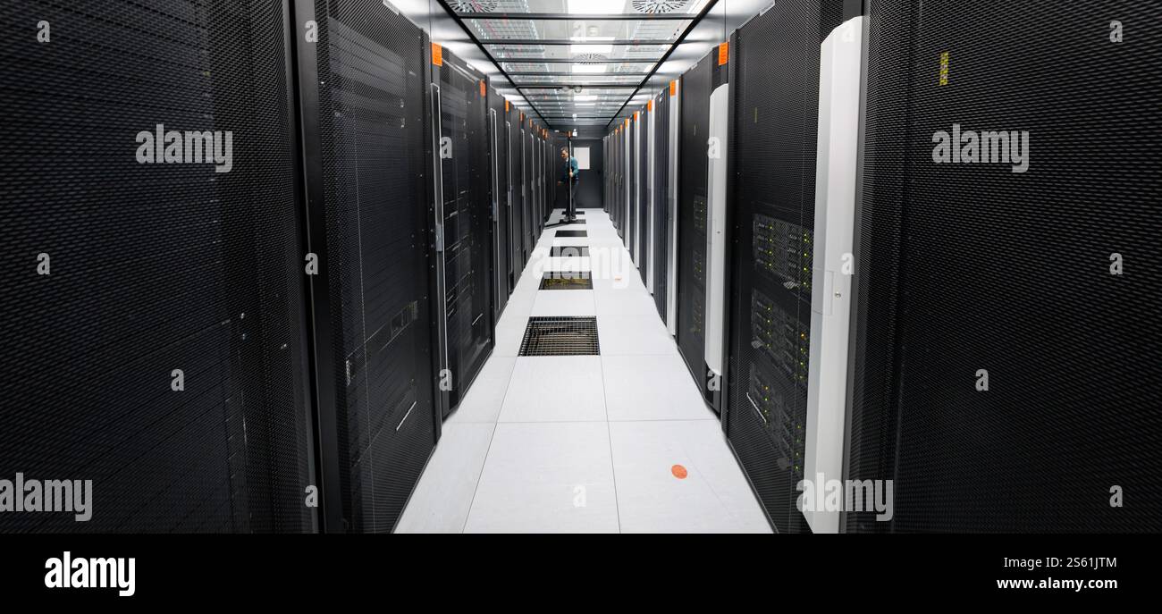 Nuremberg, Germany. 19th Nov, 2024. Server cabinets are located in the ...
