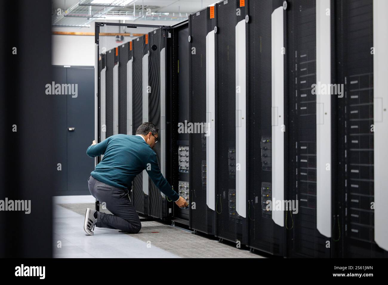 Nuremberg, Germany. 19th Nov, 2024. Server cabinets are located in the ...