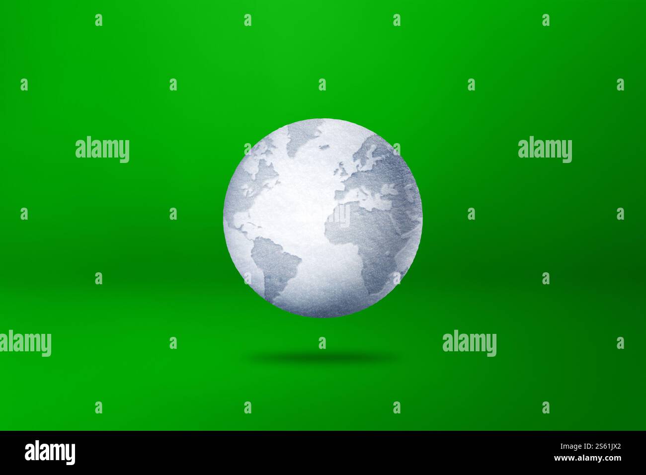 Snowball world globe isolated on white background. Environmental ...
