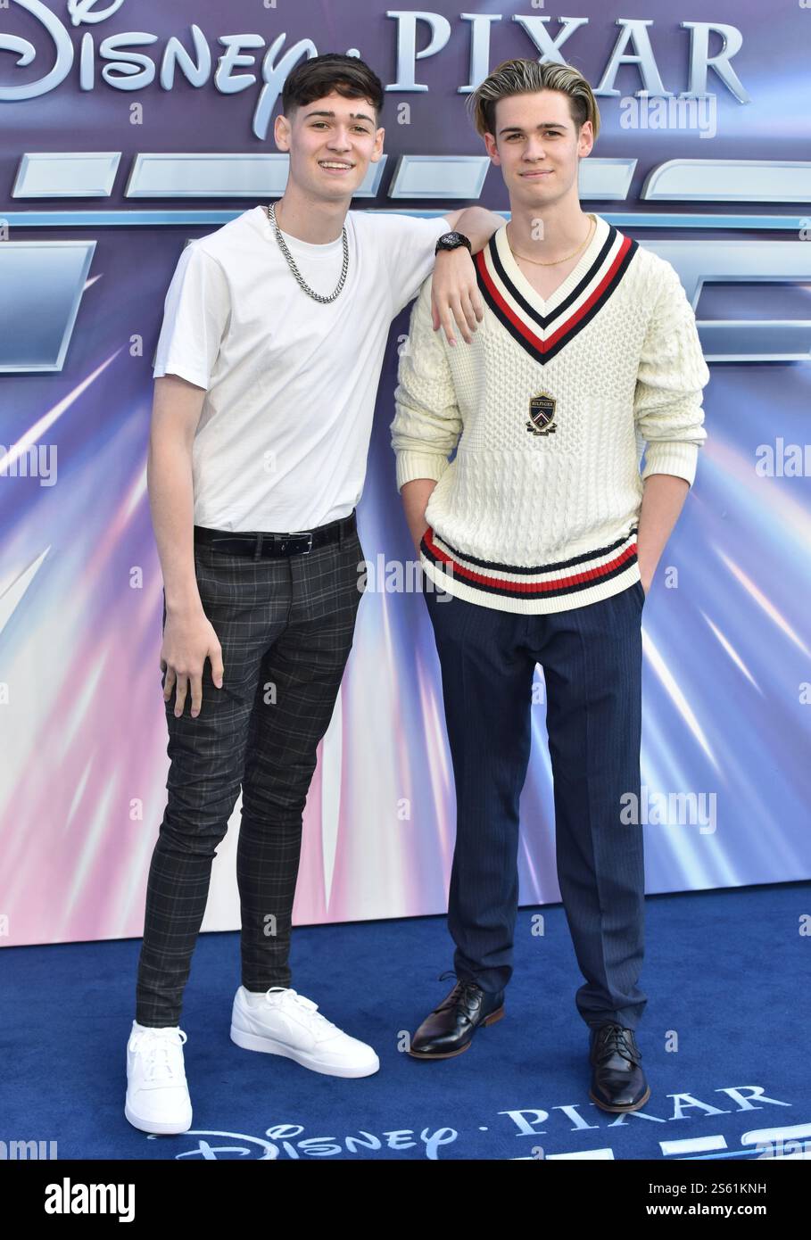 Max and Harvey attends the UK premiere of LIGHTYEAR, at Cineworld, Leicester Square in London ...