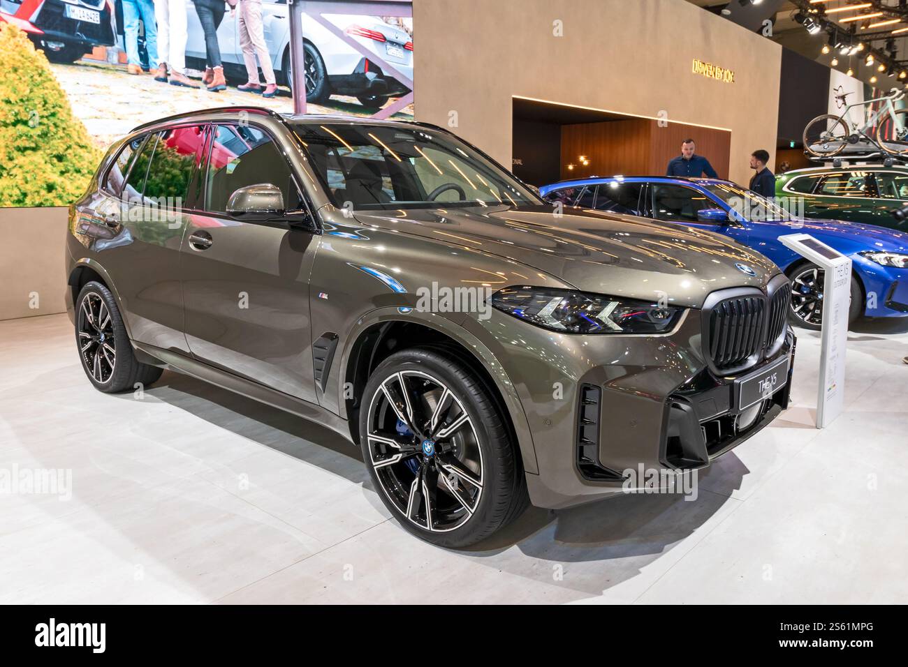 BMW X5 (2025) car at the Brussels Motor Show. Brussels, Belgium ...