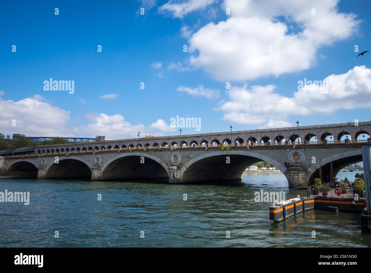 Bercy bridge and Seine river, Paris, France. Bercy bridge Paris, France ...