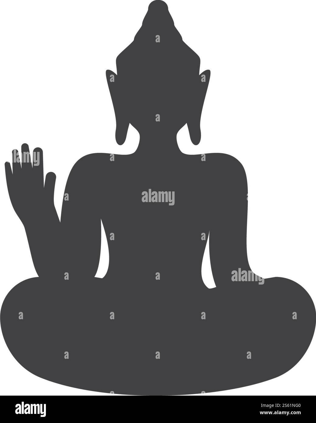 Buddha statue logo vector flat design template Stock Vector Image & Art ...