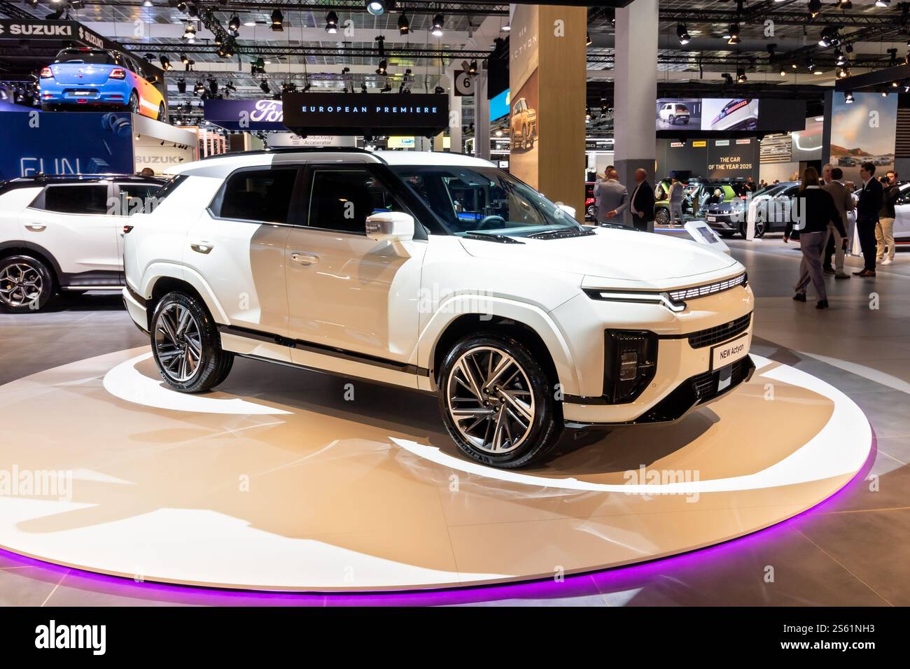 KGM Actyon (2024) mid-size crossover SUV car at the Brussels Motor Show ...
