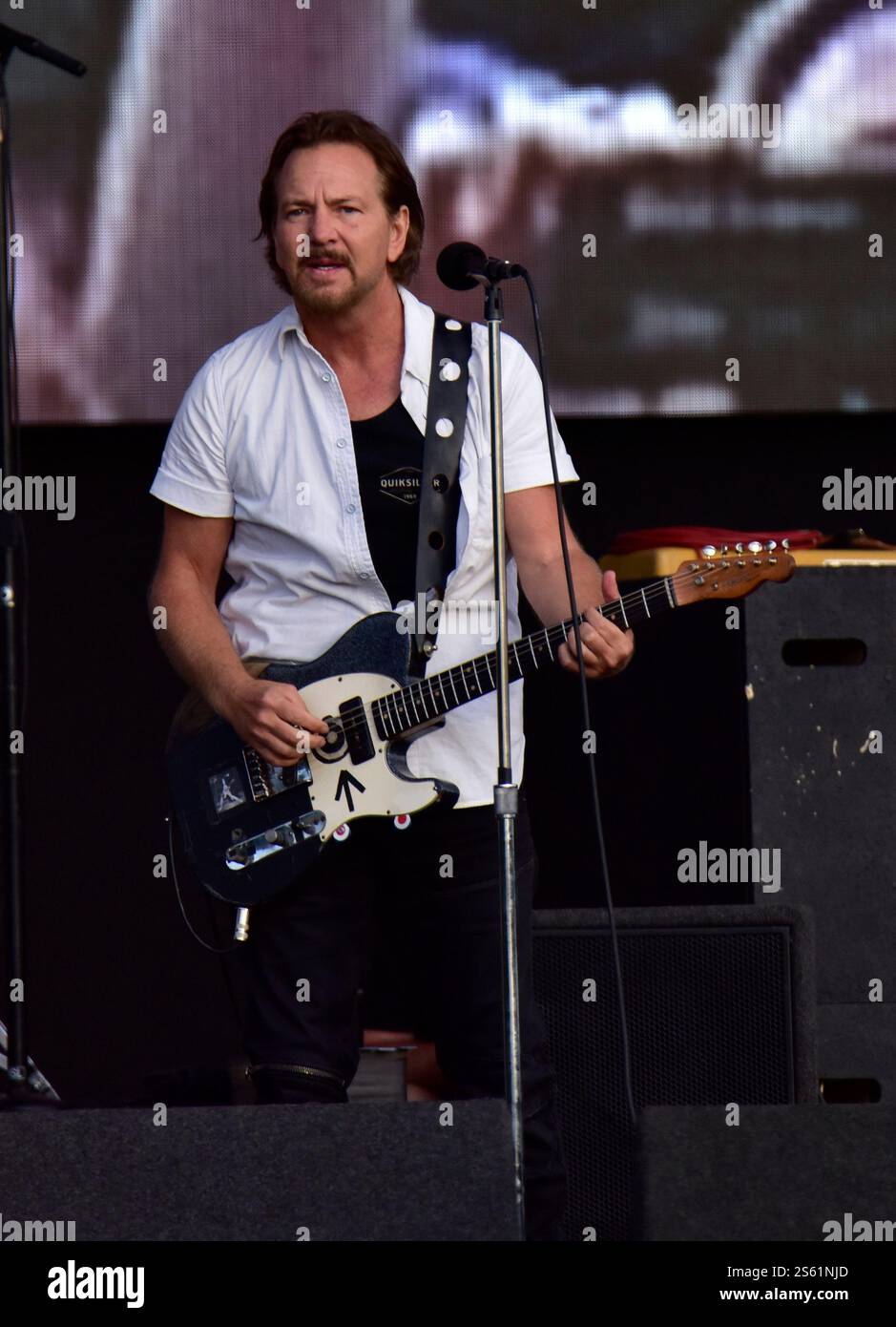 London, UK - July 8th 2020: Pearl Jam performing at American Express ...