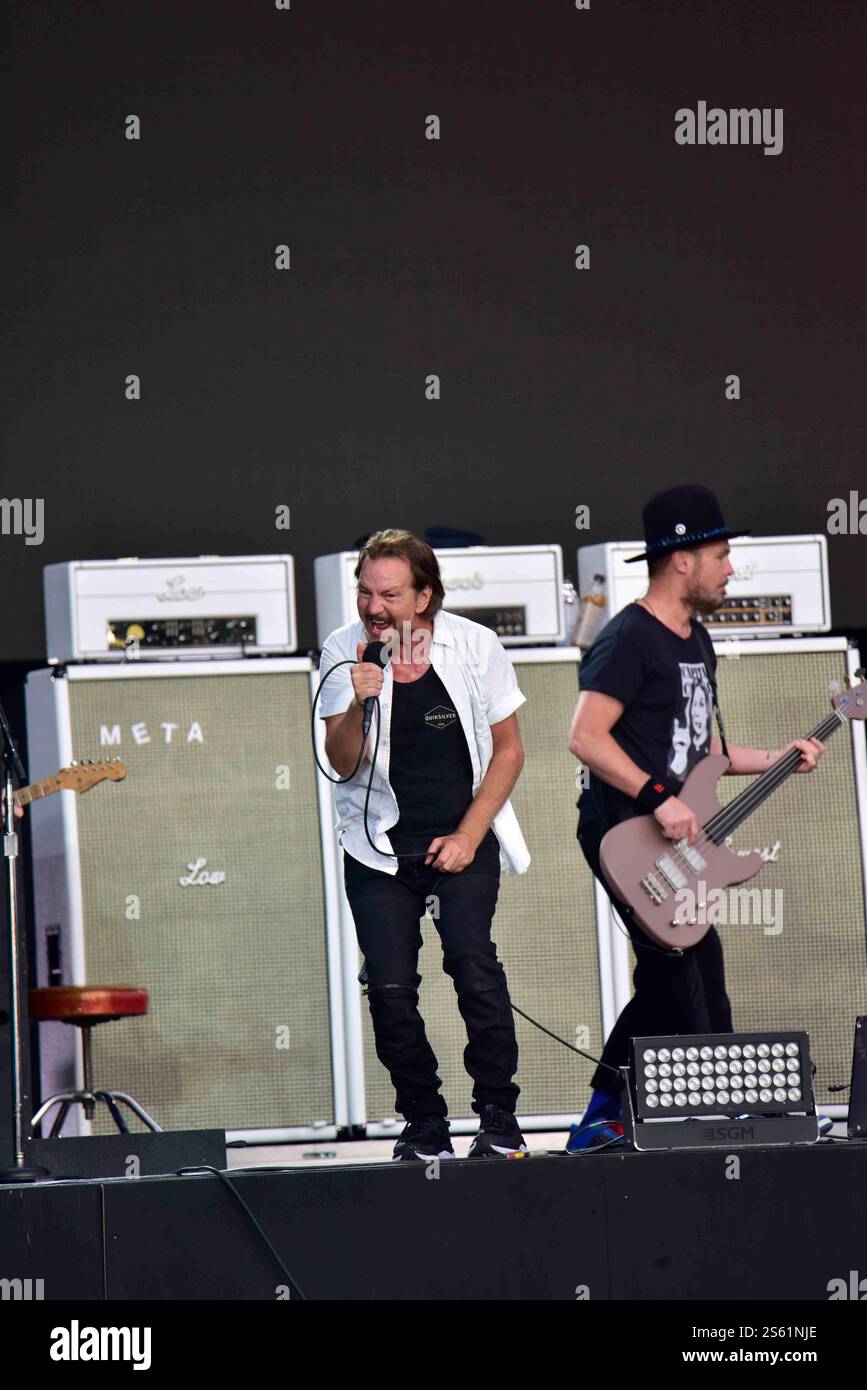 London, UK - July 8th 2020: Pearl Jam performing at American Express ...