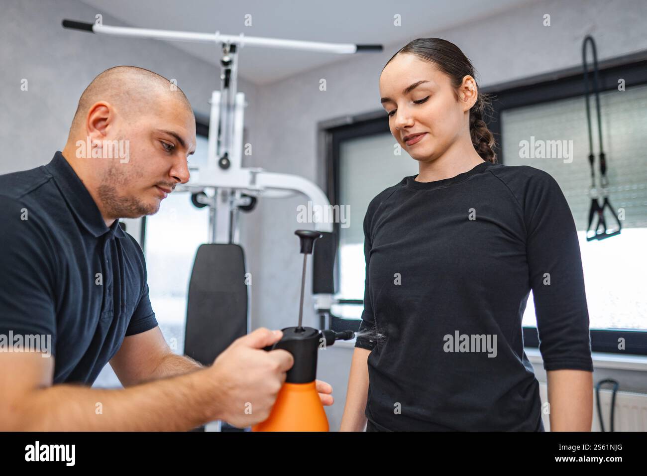 EMS-powered fitness training session at the gym Stock Photo - Alamy
