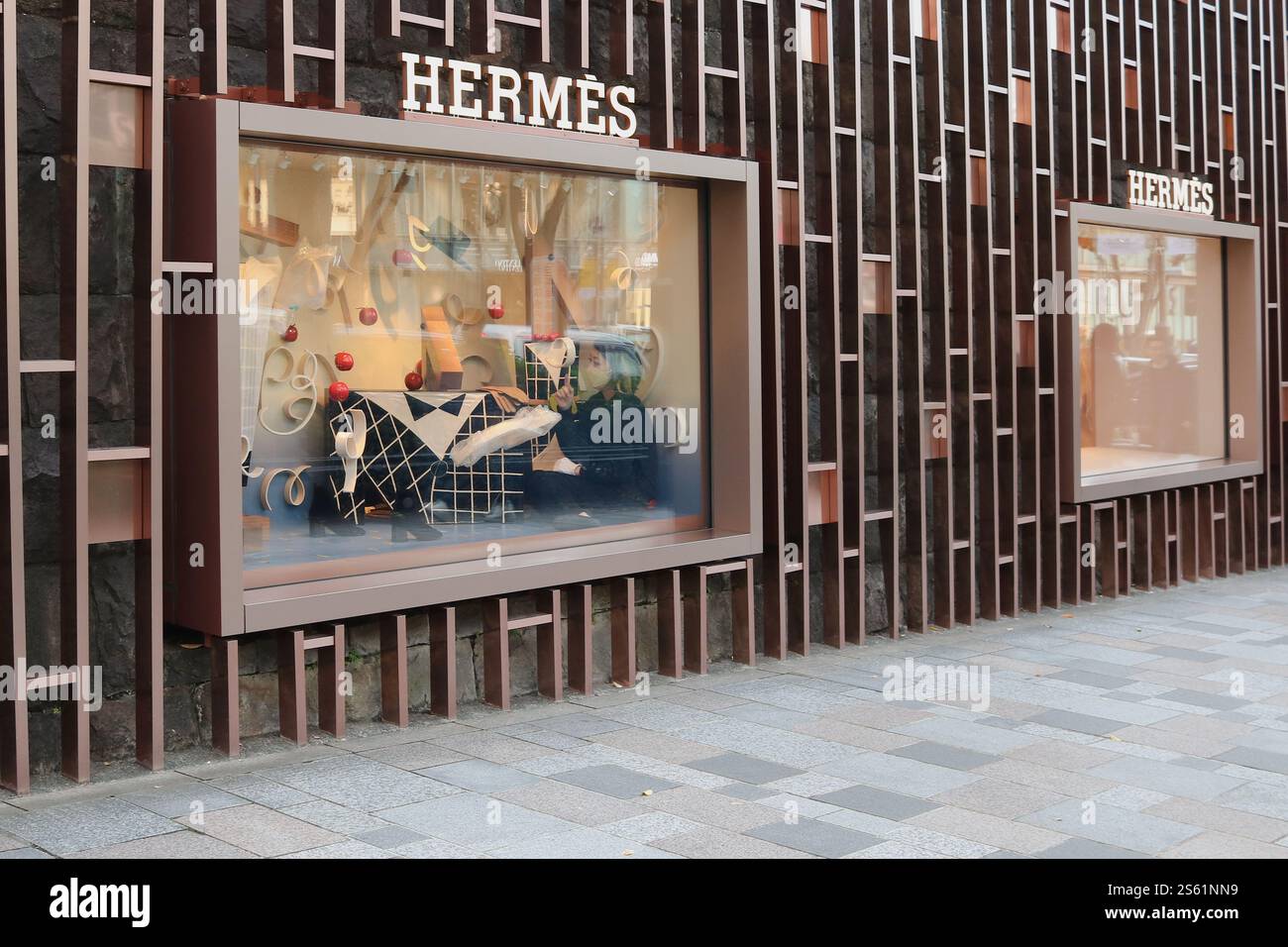 TOKYO, JAPAN - December 5, 2024: Front of a Hermes store in Tokyo's ...