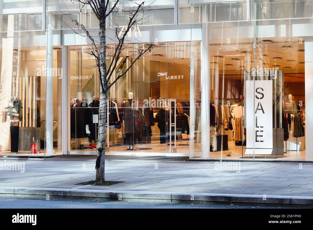 TOKYO, JAPAN - January 10, 2025: Front of a Zara store in Tokyo's Ginza ...