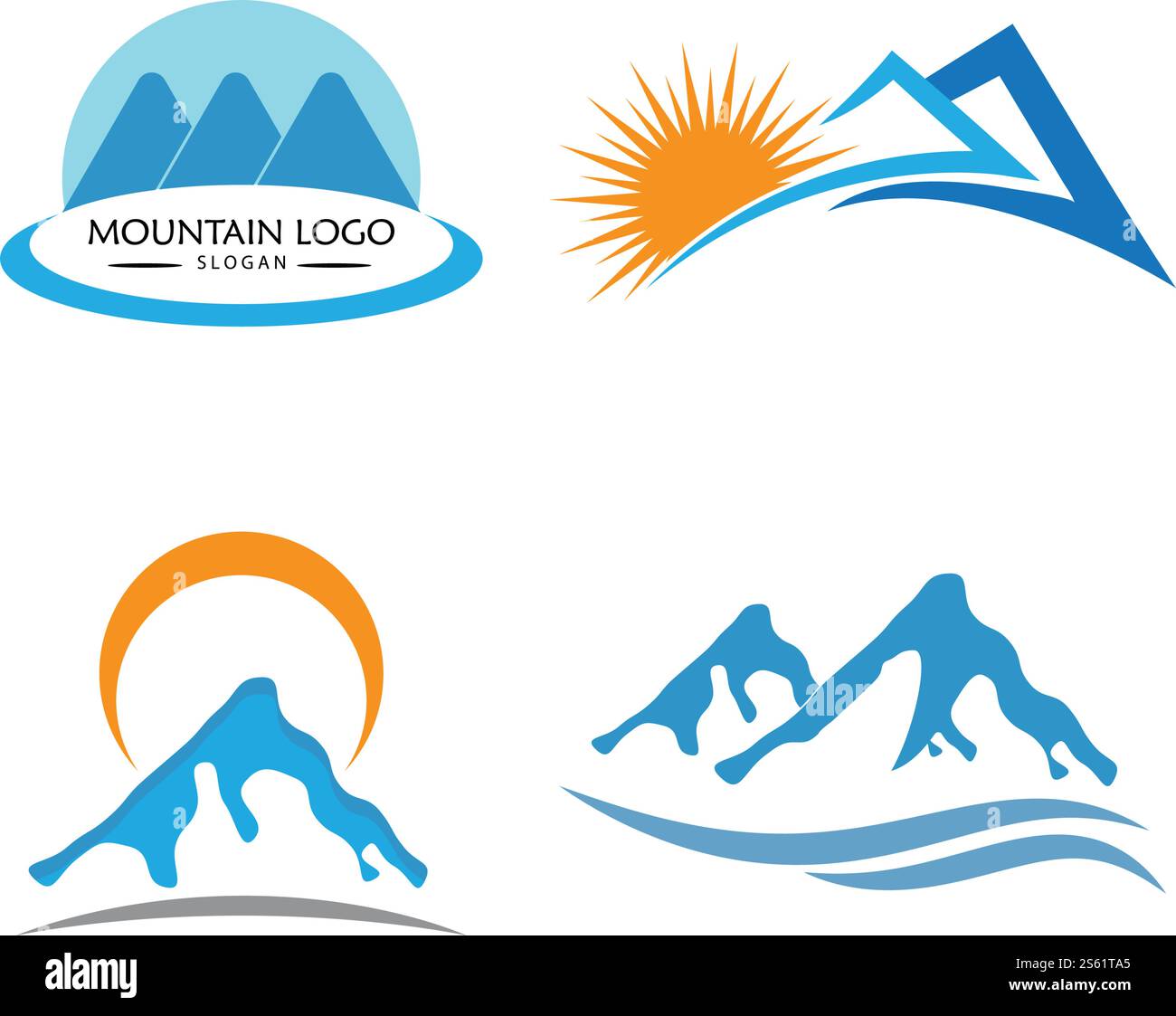 Mountains Logo vectorTemplate illustration Stock Vector Image & Art - Alamy