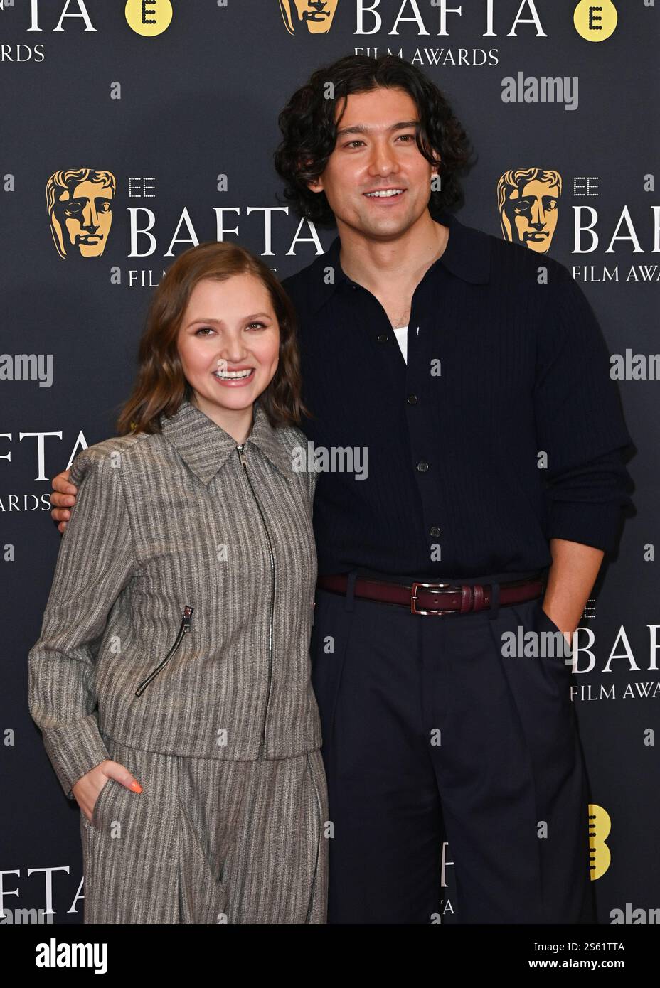 Mia McKenna-Bruce and Will Sharpe at the EE BAFTA Film Awards 2025 ...
