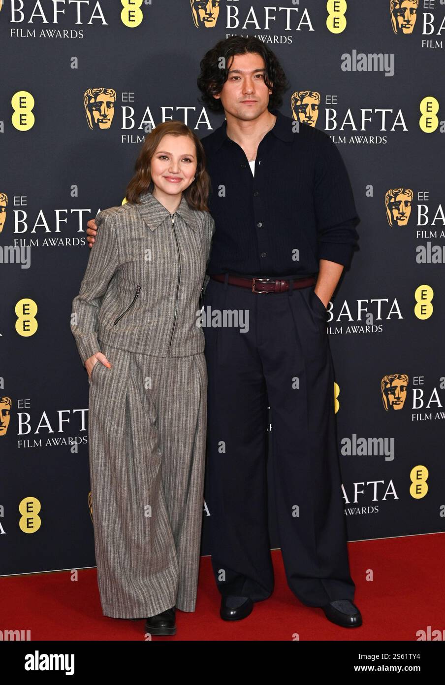 Mia McKenna-Bruce and Will Sharpe at the EE BAFTA Film Awards 2025 ...
