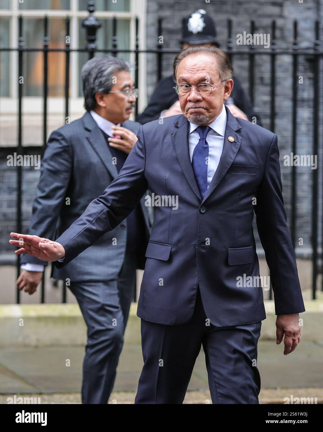London, UK. 15th Jan, 2025. Prime Minister Anwar Ibrahim of Malaysia ...