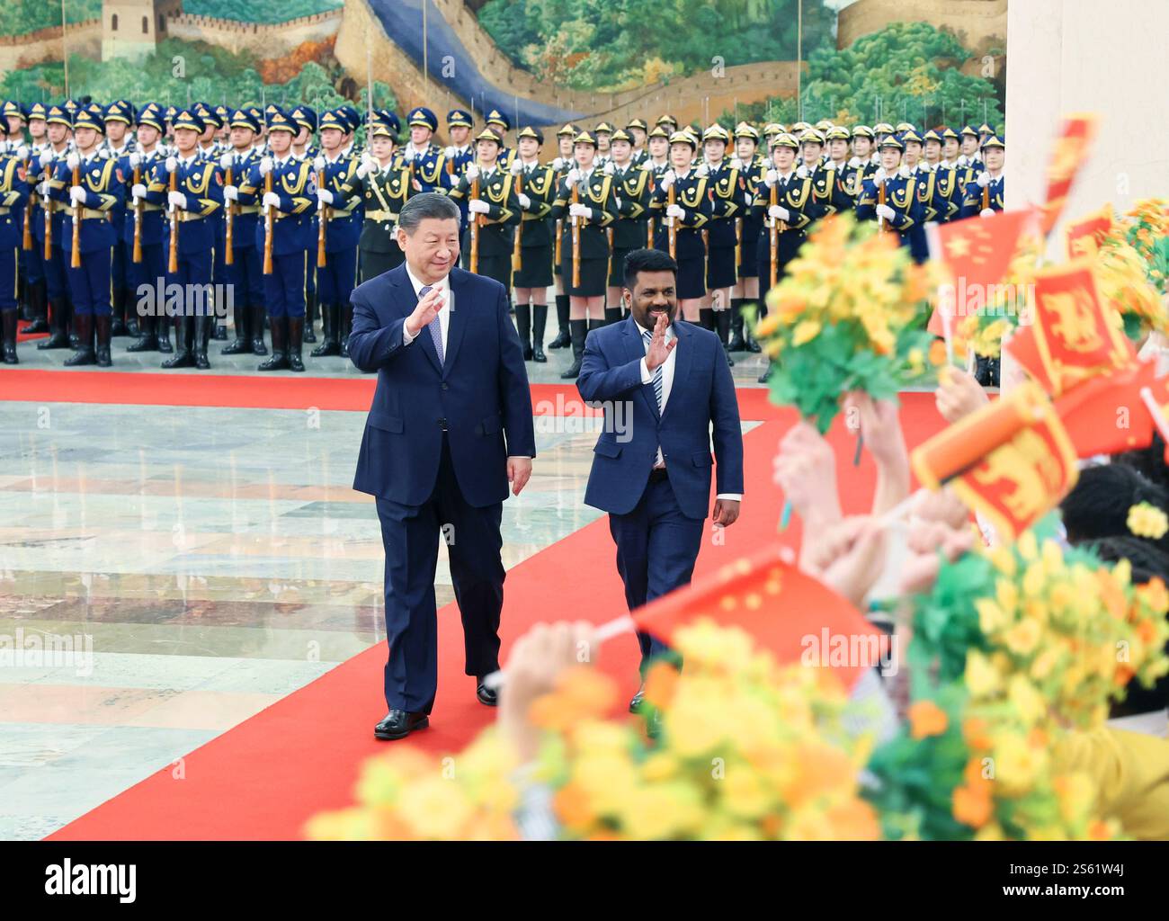 BEIJING, Jan. 15, 2025 -- Chinese President Xi Jinping holds a welcome ...