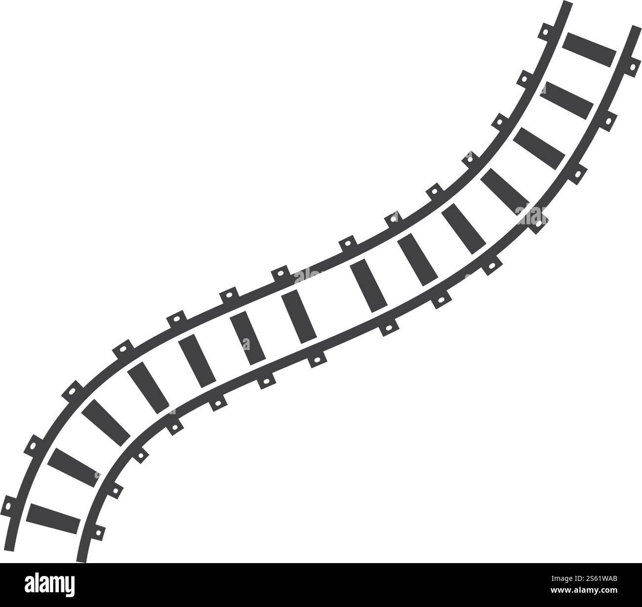 Railway illustration vector flat design Stock Vector Image & Art - Alamy